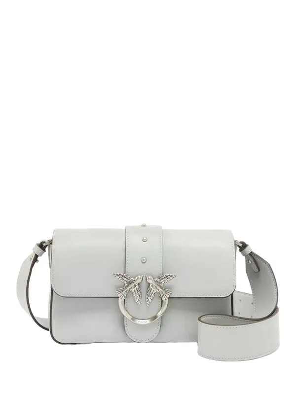 Pinko Mini Love Shoulder Bag With Stud Detailing - Grey