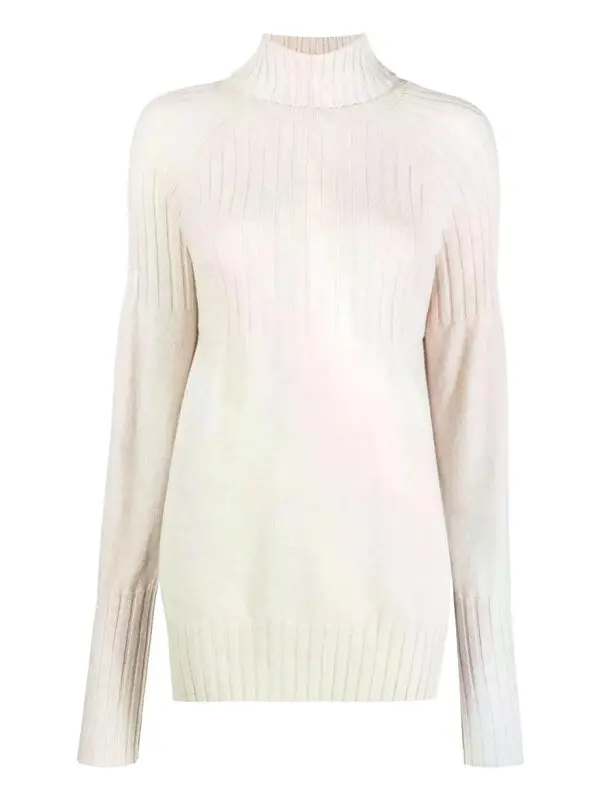 Malo Ribbed High-neck Cashmere Jumper - Neutrals
