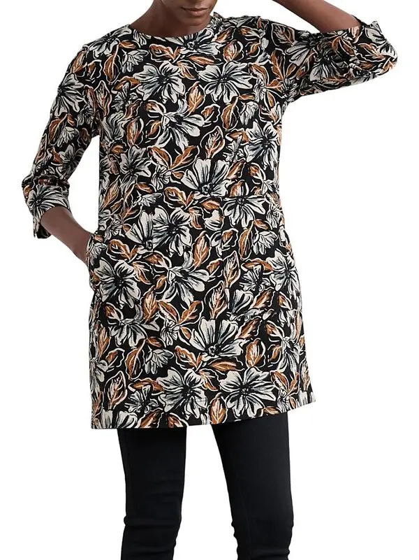 SEASALT CORNWALL Port Gaverne Tunic - Mallow Blooms Onyx