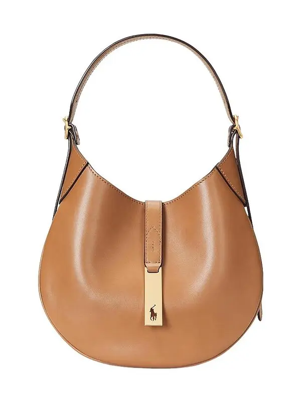 Polo Ralph Lauren Polo Id Leather Small Shoulder Bag - Tan