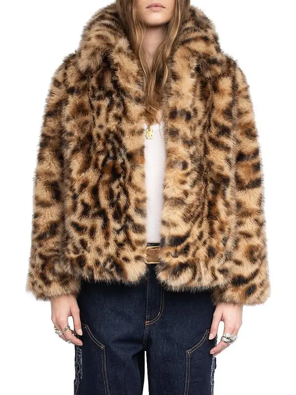 Zadig&Voltaire Finito Faux Fur Coat - Wood