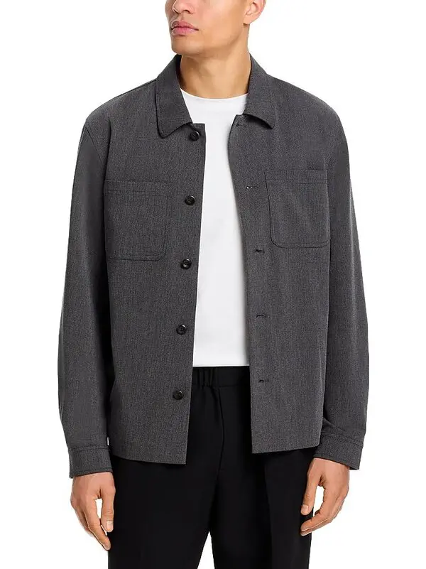 LES DEUX Marseille Textured Jacket - Dark Grey Melange