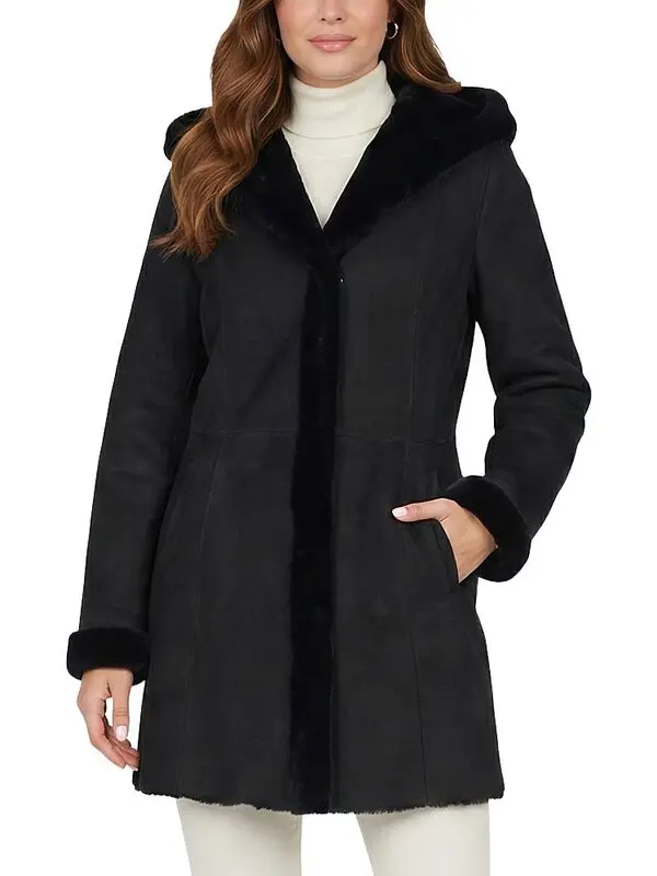 Gorski Merino Shearling Lamb Parka - Black