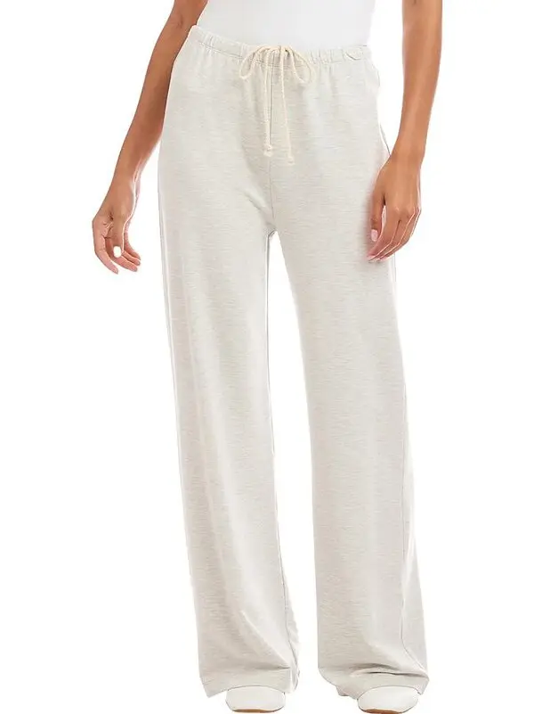 Karen Kane Drawstring Wide Leg Sweatpants - Heather