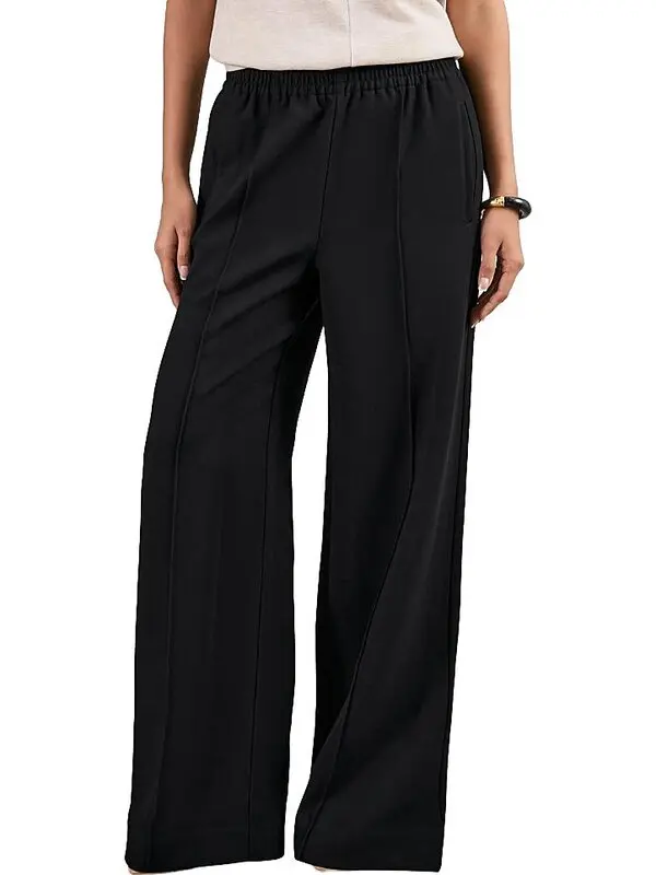 REISS Wide Leg Trousers - Navy
