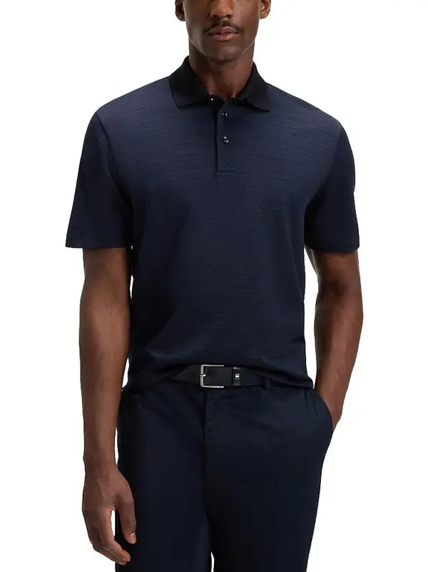 BOSS Parris Short Sleeve Polo Shirt - Dark Blue