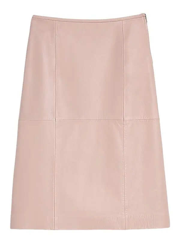 JIL SANDER A-line Leather Skirt - Morganite