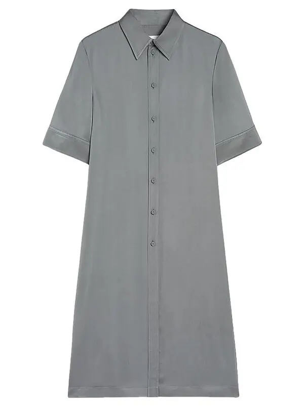 JIL SANDER Short Sleeve Shirtdress - Volcanic Glass