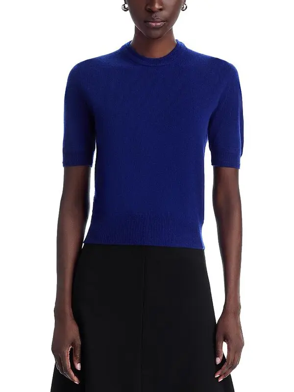 JIL SANDER Short Sleeve Wool Tee - Violet Night