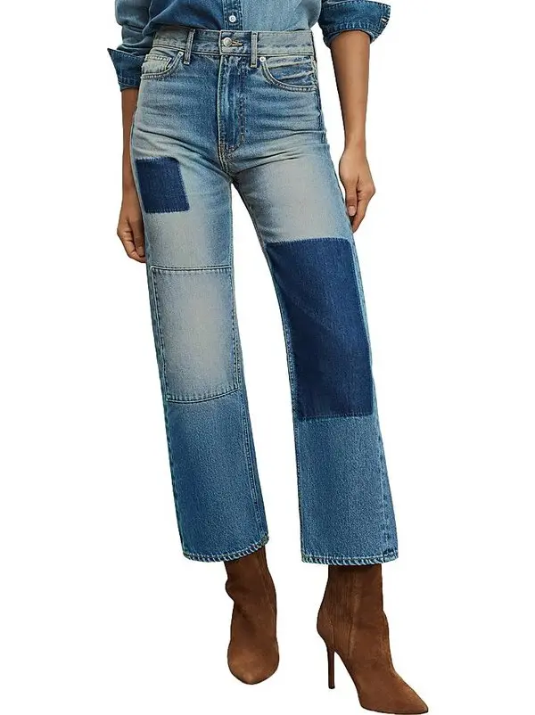 Veronica Beard Dylan High-rise Straight Ankle Jeans - Time Lapse