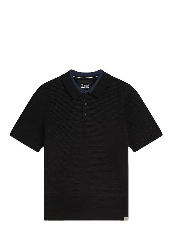 Scotch & Soda Structured Polo Shirt - Meteorite