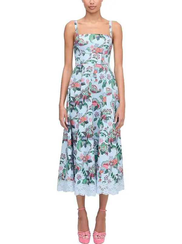 Hill House Home The Margot Dress - Light Blue Jungle Floral