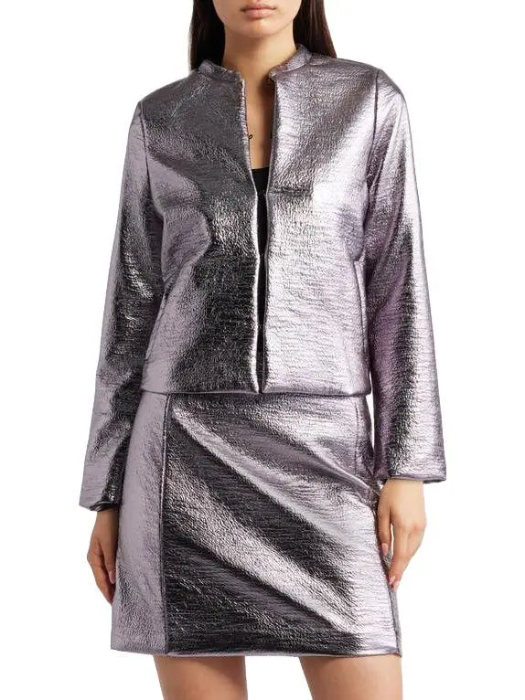 ICHI Metallic Jacket - Silver