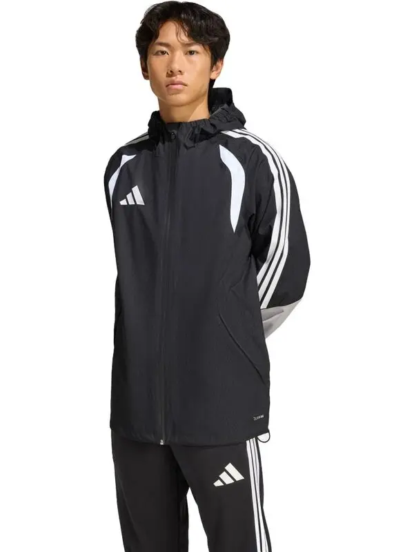 Adidas Tiro 26 Rain Jacket - Black / Light Onix / White