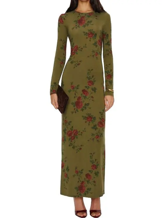 REFORMATION Floral Long Sleeve Knit Dress - Haiku