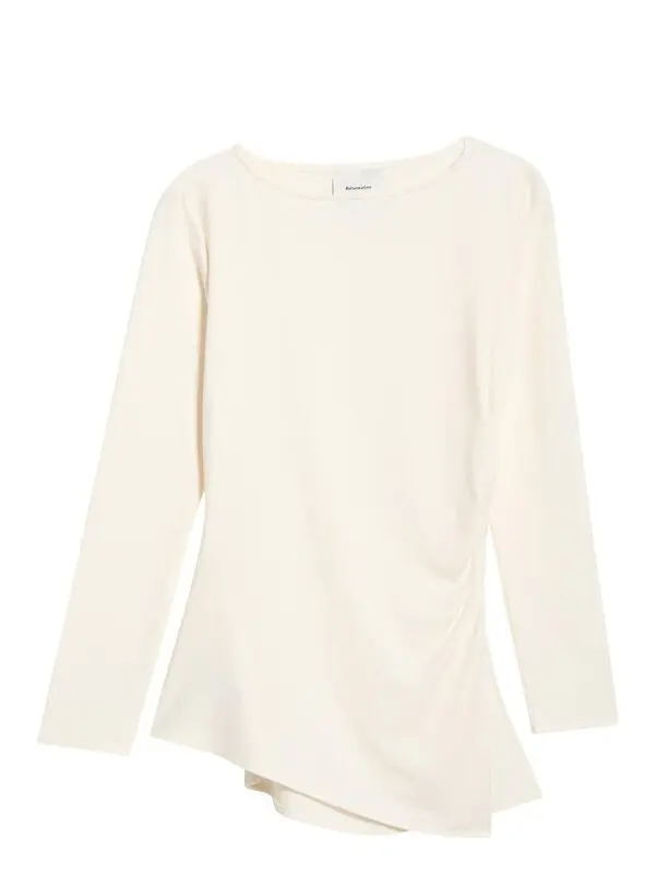 REFORMATION Margot Asymmetric Knit Top - Fior Di Latte