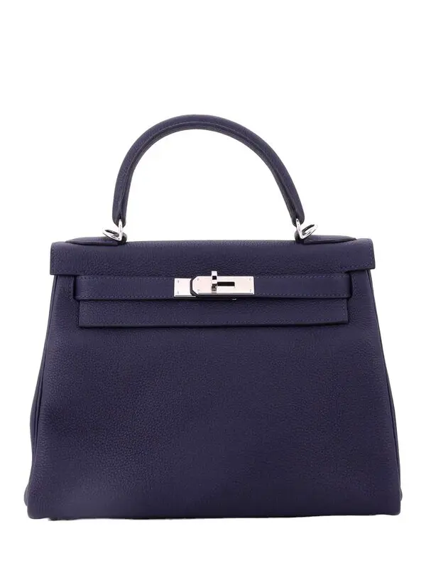 HERMES Kelly Handbag 28 - Bleu Nuit
