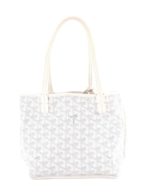 GOYARD Anjou Reversible Tote Coated Canvas Mini - White