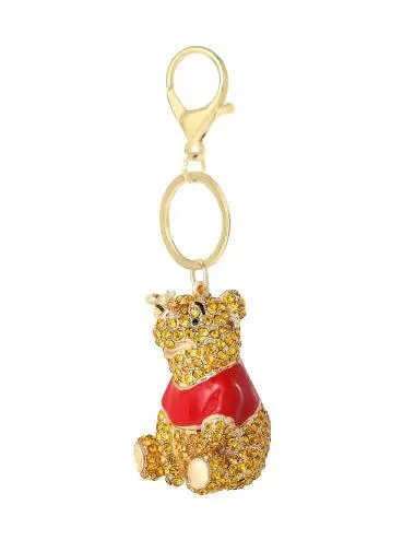 Disney Winnie The Pooh Bag Charm Keychain - Orange