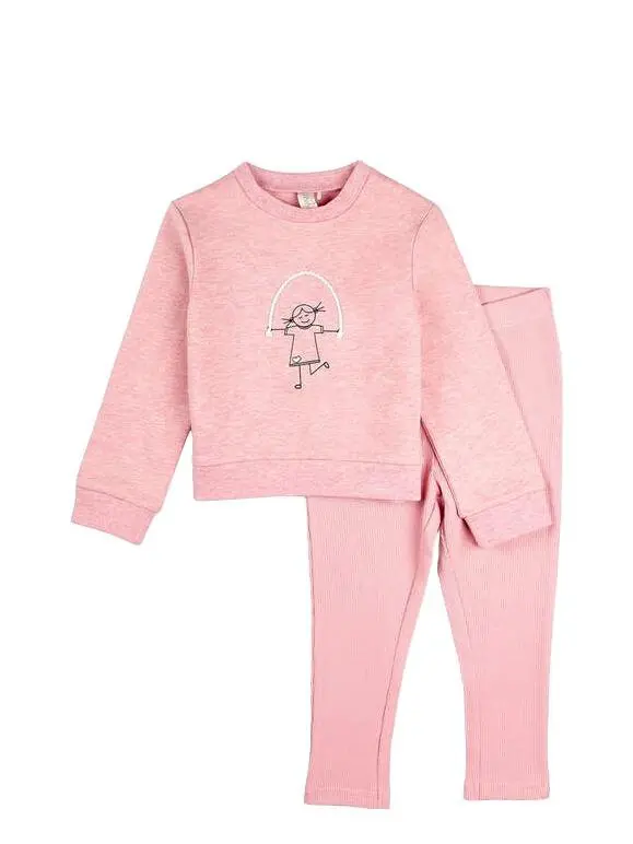 MINIMOI 2-piece Legging Set - Rose Pink