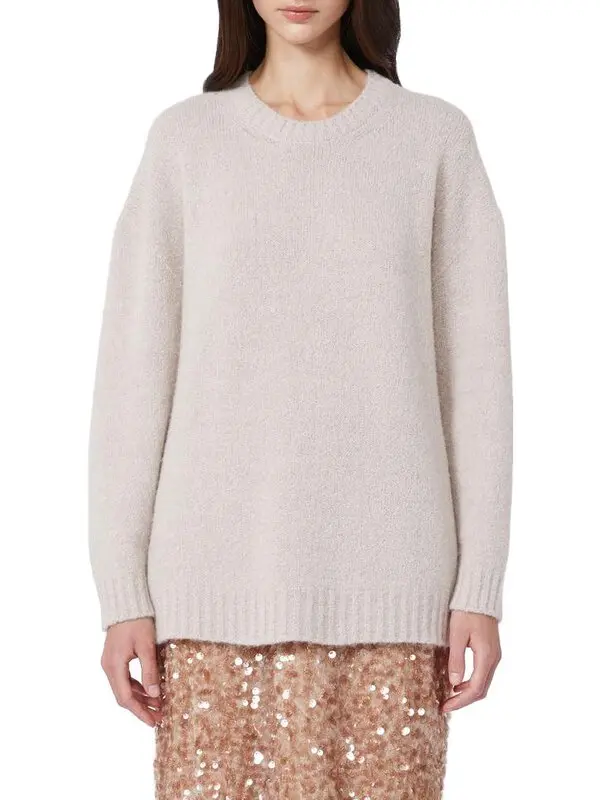Max Mara Pesco Alpaca Blend Tunic Sweater - Sand