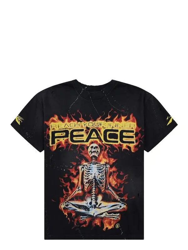 HELLSTAR Inner Peace Skeleton T-shirt - Black