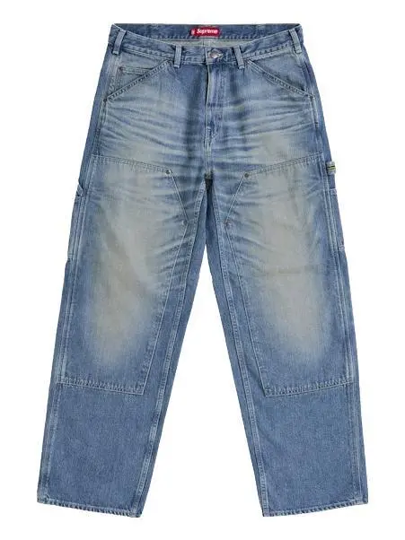 Supreme Worn Double Knee Denim Painter Jean - Washed Indigo