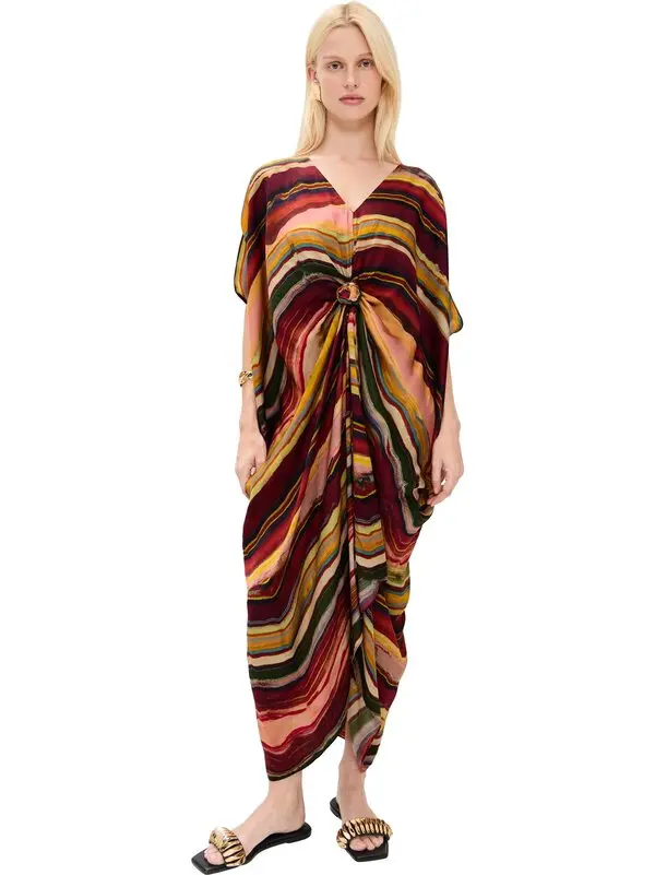 Carolina K Knot Kaftan - Ruby Marble