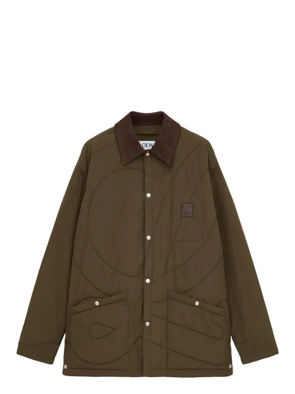 Loewe Quilted Overshirt - Green