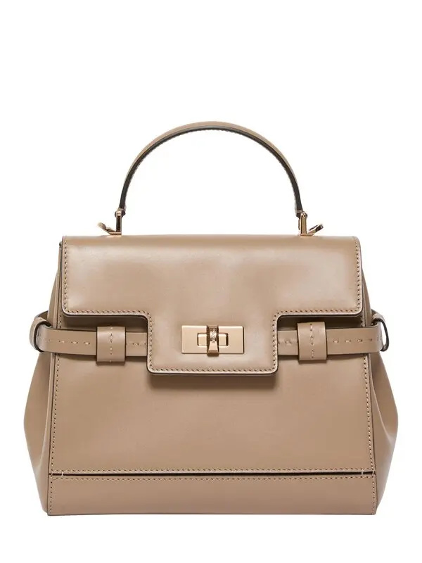 Max Mara Leather Margaux Top-handle Bag - Brown