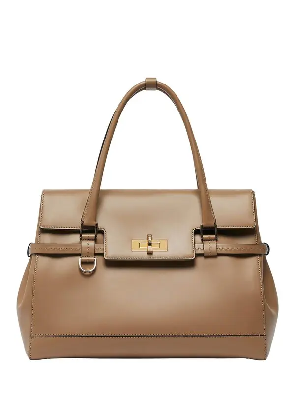 Max Mara Medium Leather Margaux Top-handle Bag - Brown