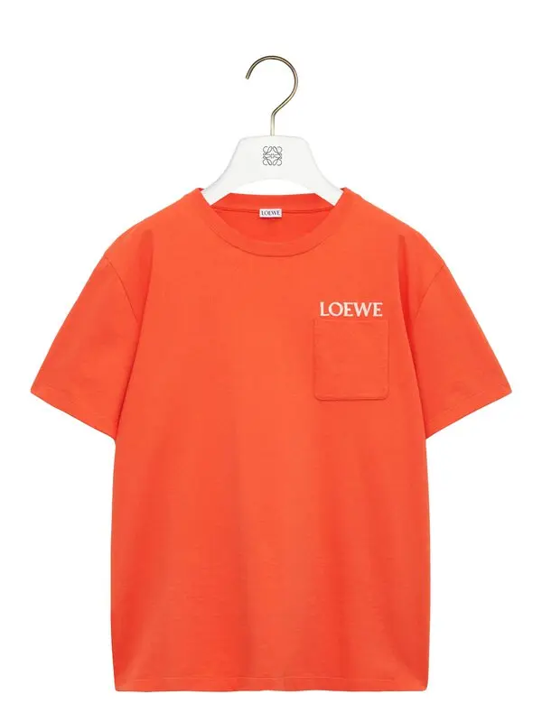 Loewe Cotton Pocket Logo T-shirt - Orange