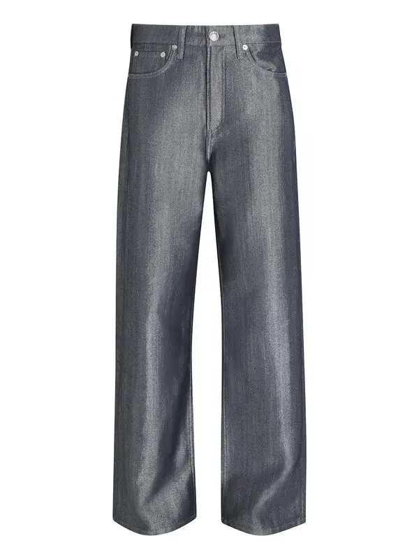 Rag & Bone Logan Mid-rise Wide-leg Jeans - Grey