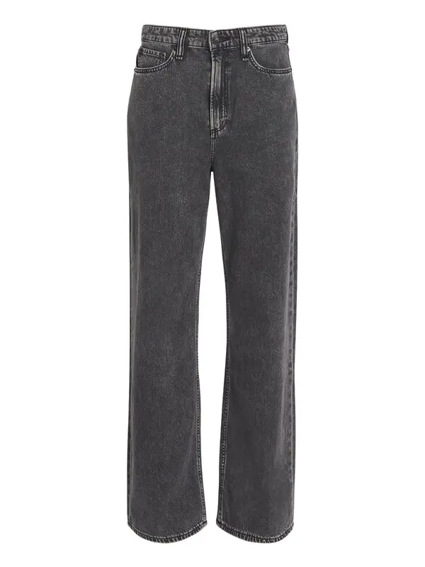 Rag & Bone Logan Mid-rise Wide-leg Jeans - Black
