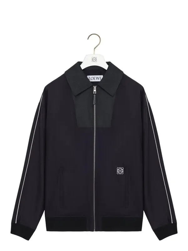 Loewe Wool-blend Track Jacket - Navy
