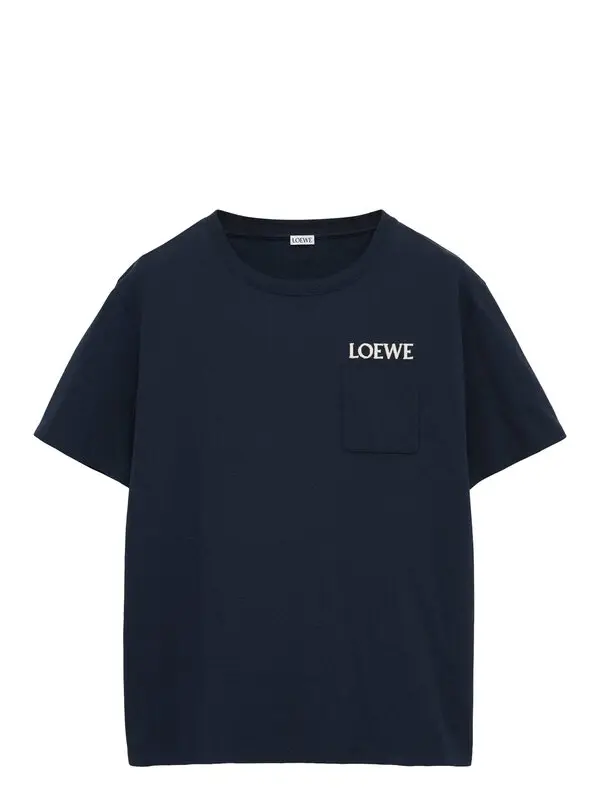 Loewe Cotton Pocket Logo T-shirt - Navy