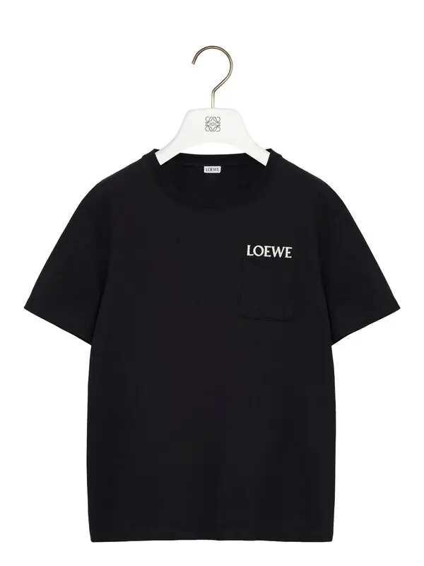 Loewe Cotton Pocket Logo T-shirt - Black