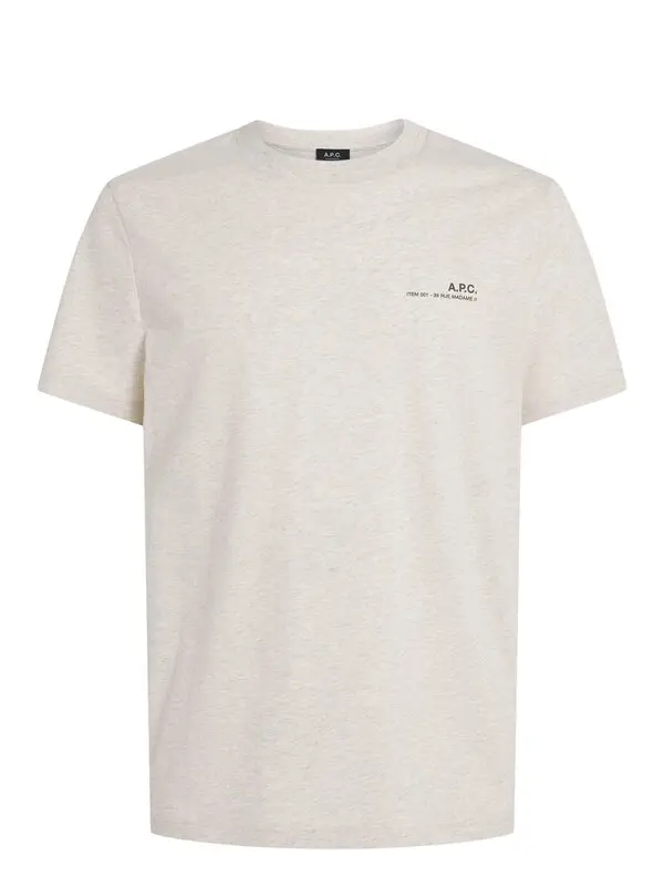 A.p.c. Cotton Logo T-shirt - Beige