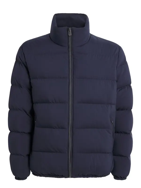 Ralph Lauren Purple Label Quilted Harmon Down Jacket - Navy