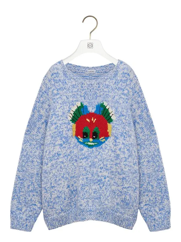 Loewe X Louis Wain Wool-blend Sweater - Blue