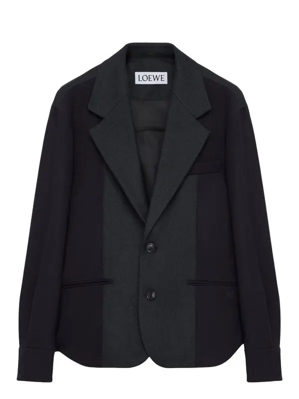 Loewe Wool-blend Hybrid Blazer - Navy