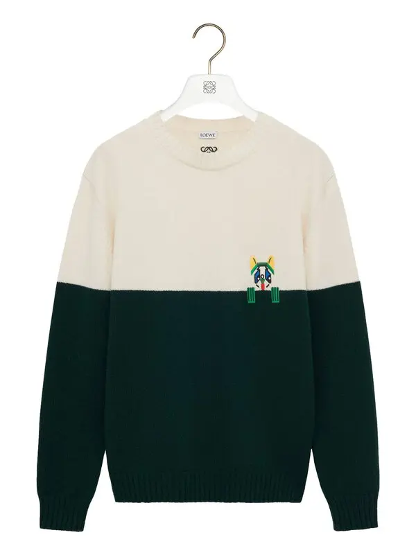 Loewe X Louis Wain Wool Futuristic Cat Sweater - White