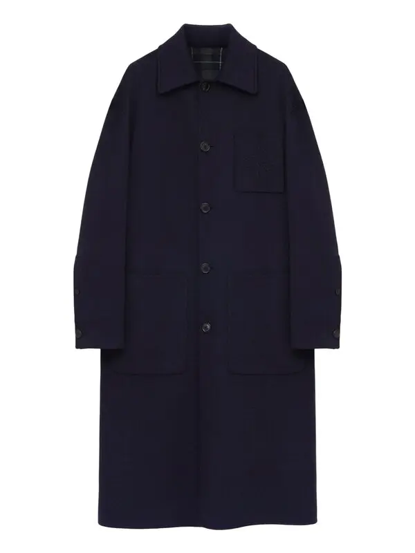 Loewe Wool-cashmere-blend Coat - Navy