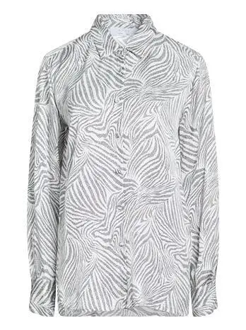 KAOS Zebra-print Twill Shirt - White