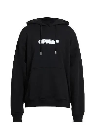 OFF-WHITE™ Cotton Blend Hooded Sweatshirt - Black