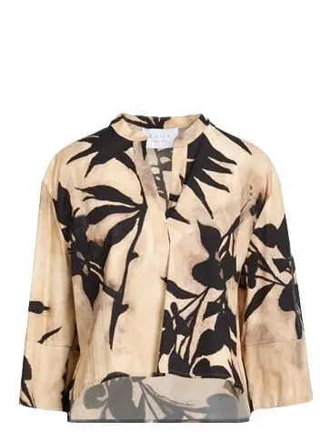 KAOS Floral-print Woven Top - Beige