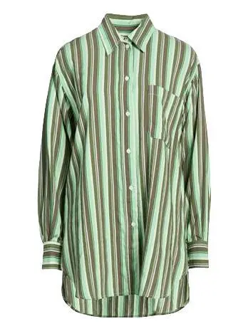 OTTOD'AME Striped Viscose And Silk Shirt - Green