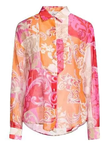 SHIRTAPORTER Floral-print Voile Shirt - Pink