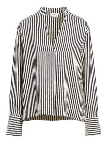 OTTOD'AME Metallic Striped Top - Blue
