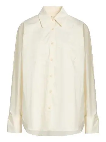 ALYSI Cotton Poplin Shirt With Appliqués And Embroidery - White